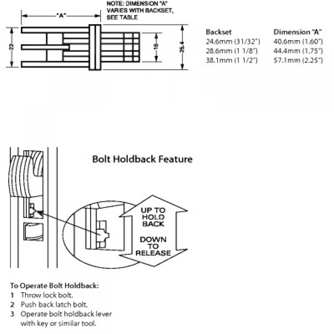 Adams Rite MS1890 Hookbolt Latch/Deadbolt