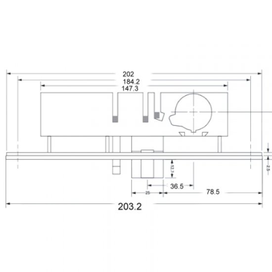 Adams Rite 4720 38mm Backset Deadlatch