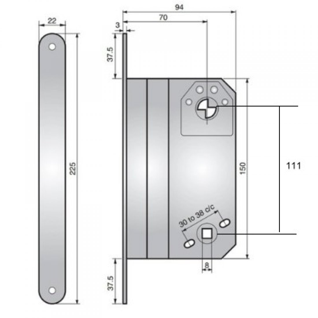 Assa Abloy Modular Sash Lock Case
