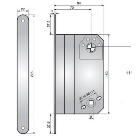 Assa Abloy Modular Sash Lock Case