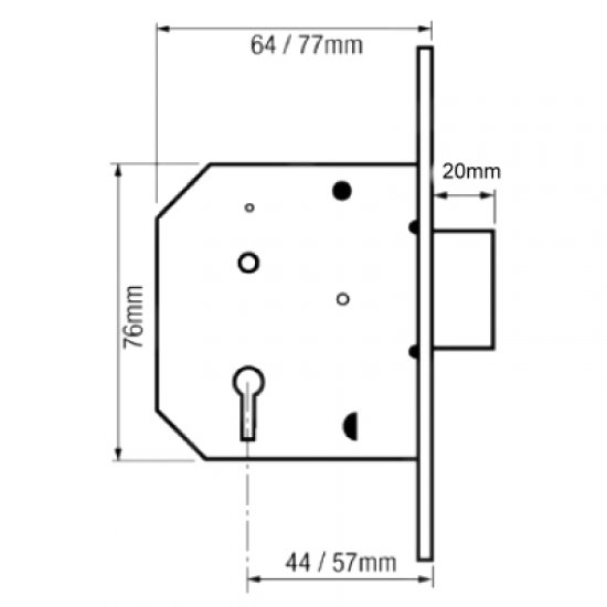 Legge British Standard 5 Lever Deadlock