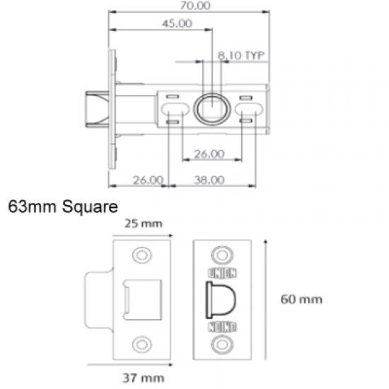 Union Heavy Duty Tubular Latch