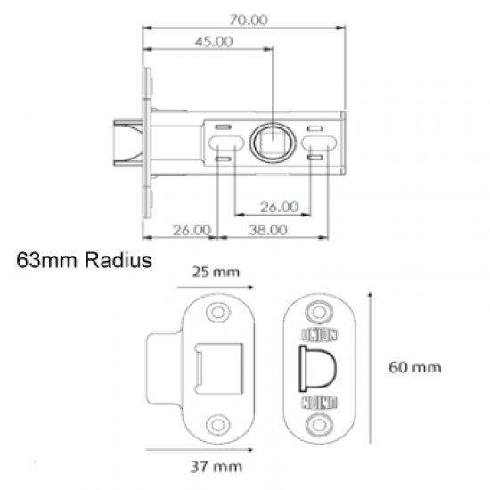 Union Heavy Duty Tubular Latch