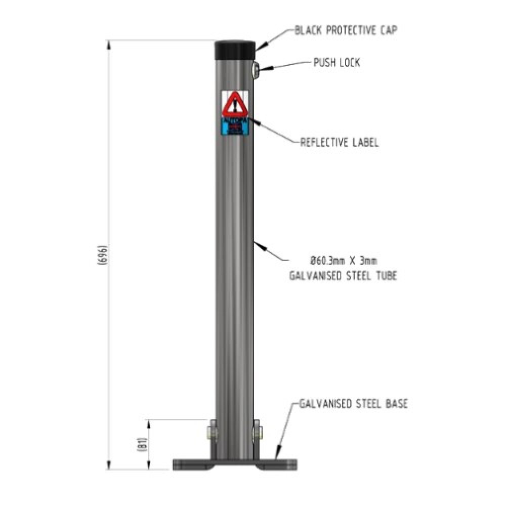 Folding Parking Post Lockable