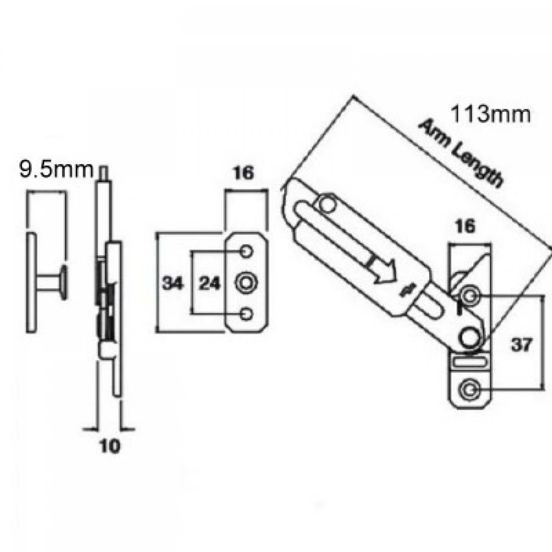 Asec Concealed Locking Extended Restrictor Kit