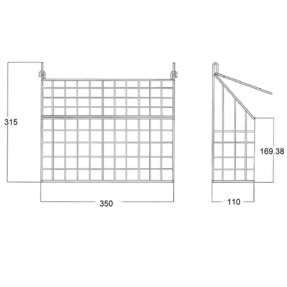 Asec Slimline Letter Cage (315mm X 350mm X 110mm)