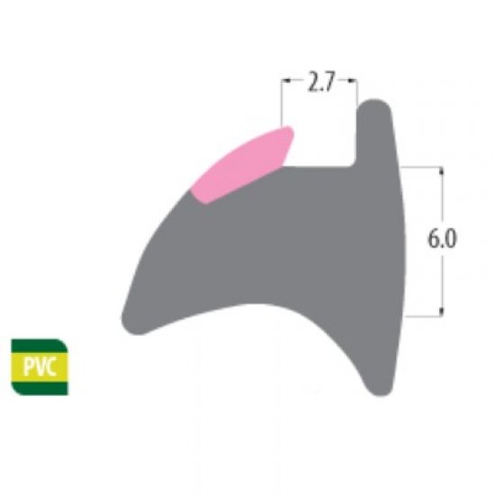 Upvc 6mm Pink Wedge Gasket To Suit Upvc Doors & Windows