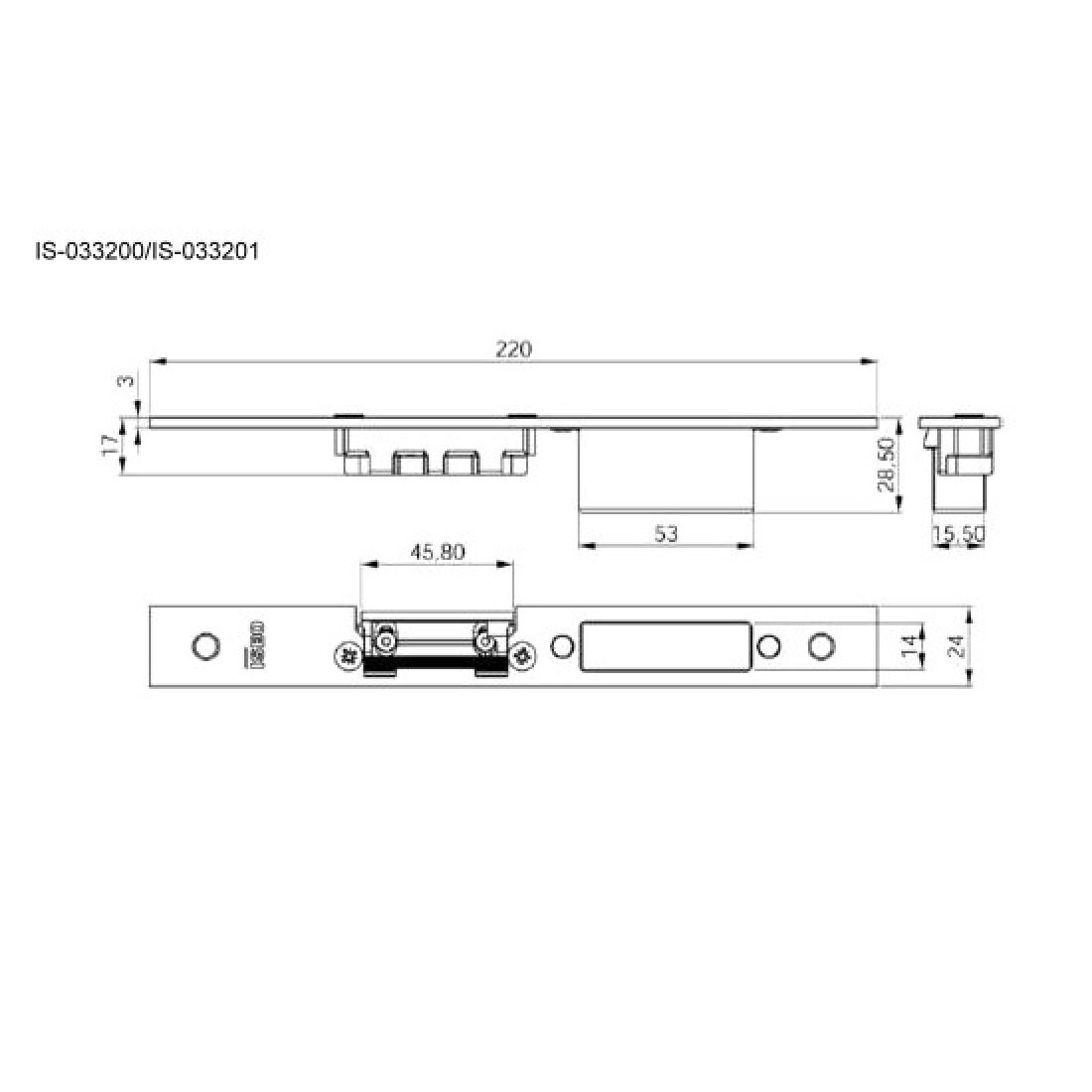 Iseo Electronic Multipoint Lock Strike Plates