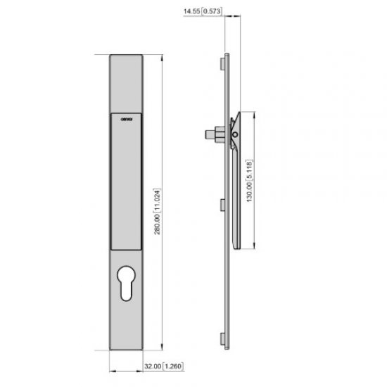 Centor TwinPoint Gen2 Single Handle 280mm With Euro Cut-Out