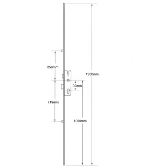 GU Secury Lever Operated Latch & Deadbolt 1 Shootbolt 2 Roller