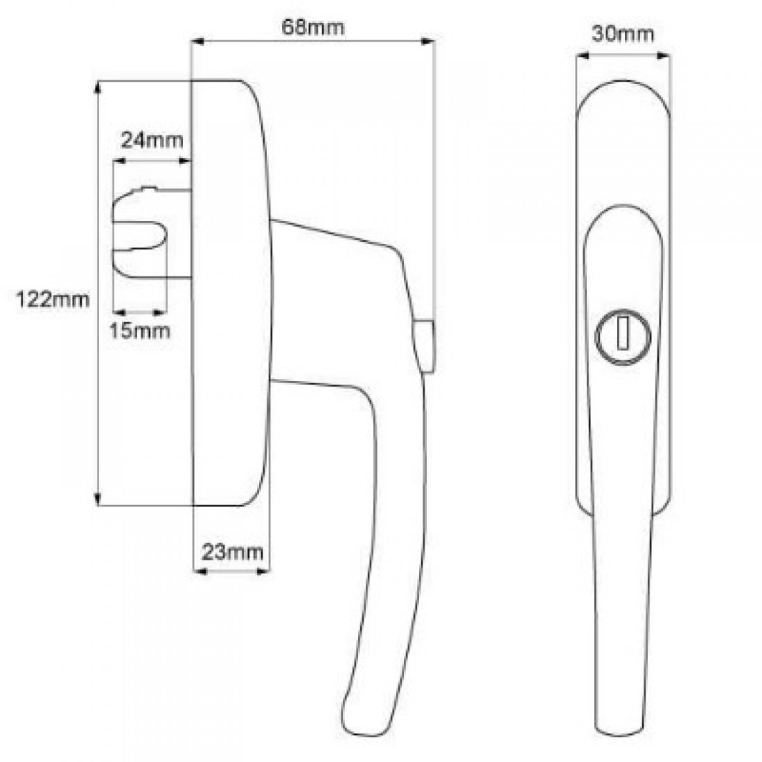 Roto Tilt Before Turn Window Handle With Fork Spindle