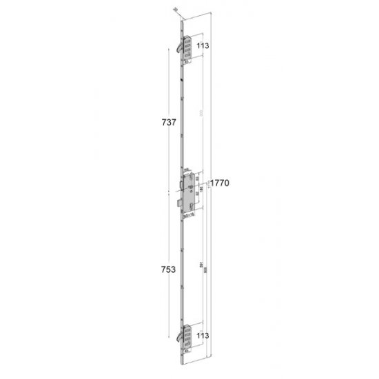 Winkhaus Trulock STV-F 2070 M2 20mm Radius Faceplate With 2 Hooks ...