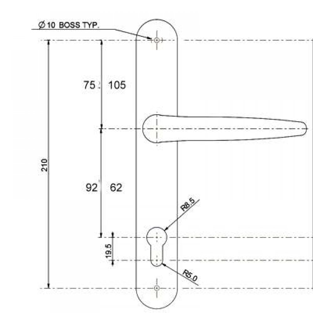 Trojan Sparta Composite Lever Offset handles