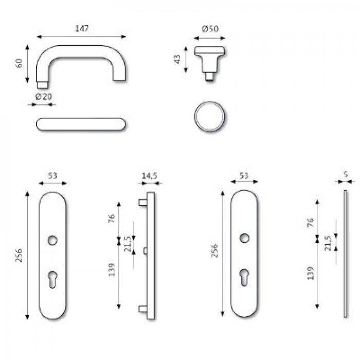 GU BKS Rondo Lever Knob Door Furniture