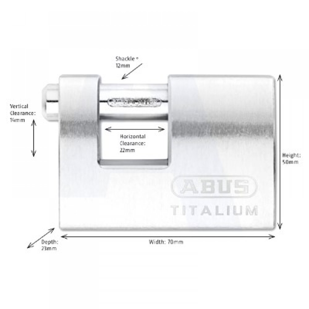Abus Titalium 98TI Sliding Shackle Padlock