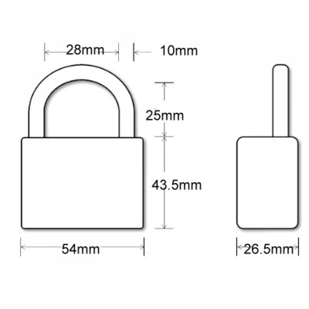 Stainless Steel Open Shackle Padlock
