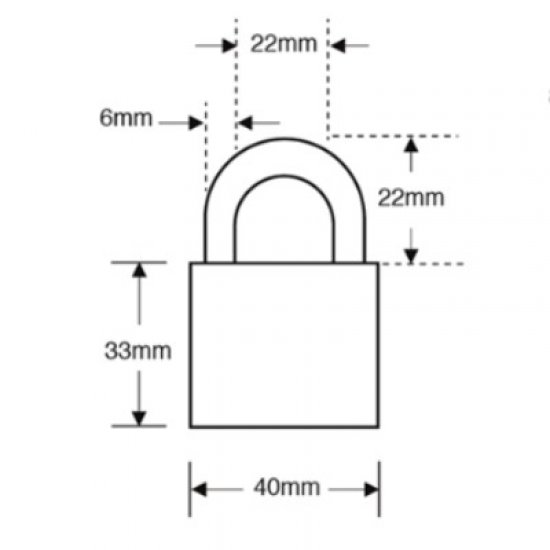Master Keyed Open Shackle Brass Padlock