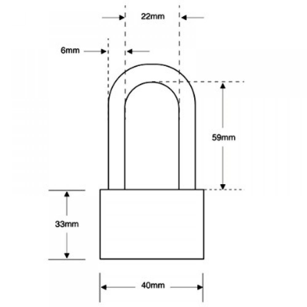 Long Shackle Brass Padlock