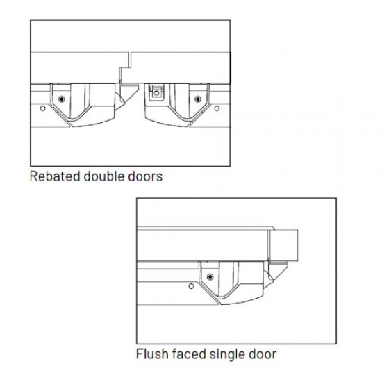 Exidor 406B Centre Latch Keep To Suit 400 Series With Rebated And ...