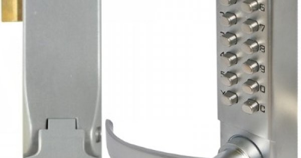 Emergency Push Pad Latch with Small External Digital Lever Keypad