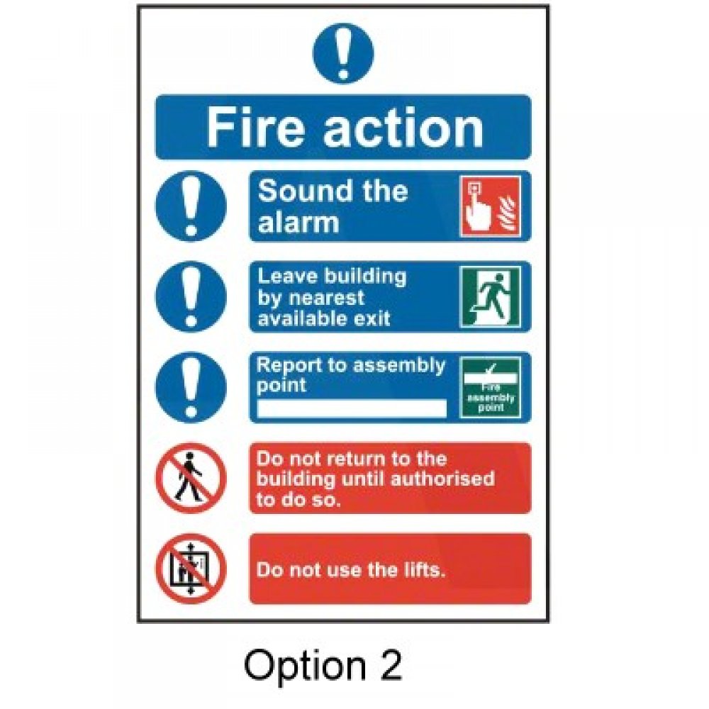 Fire Action Procedure Sign