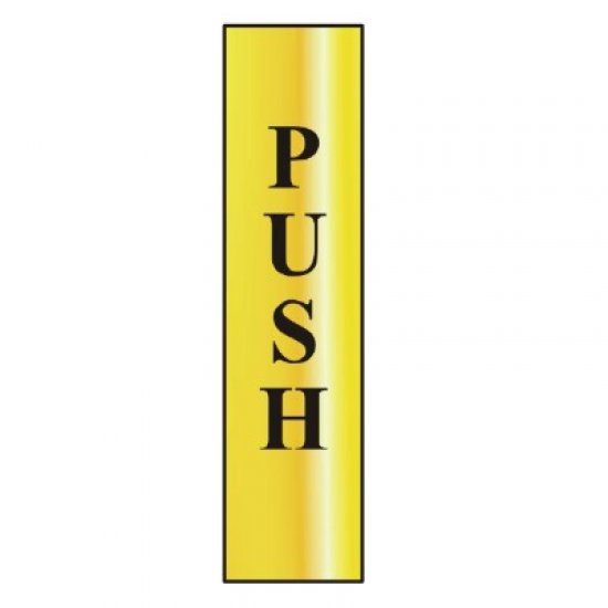 Push Metal Strip Sign