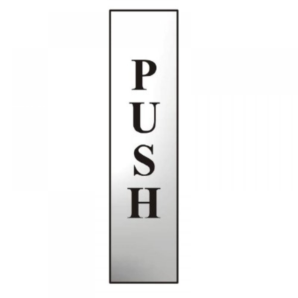 Push Metal Strip Sign