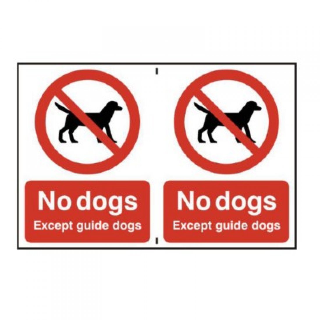 No Dogs Except Guide Dogs Sign