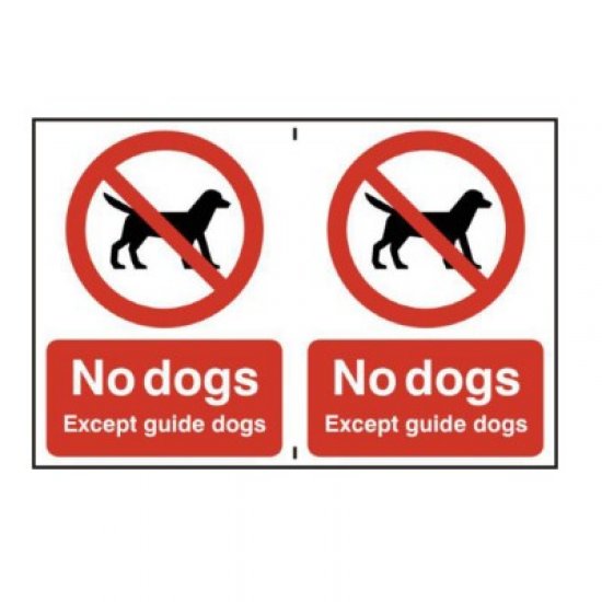 No Dogs Except Guide Dogs Sign