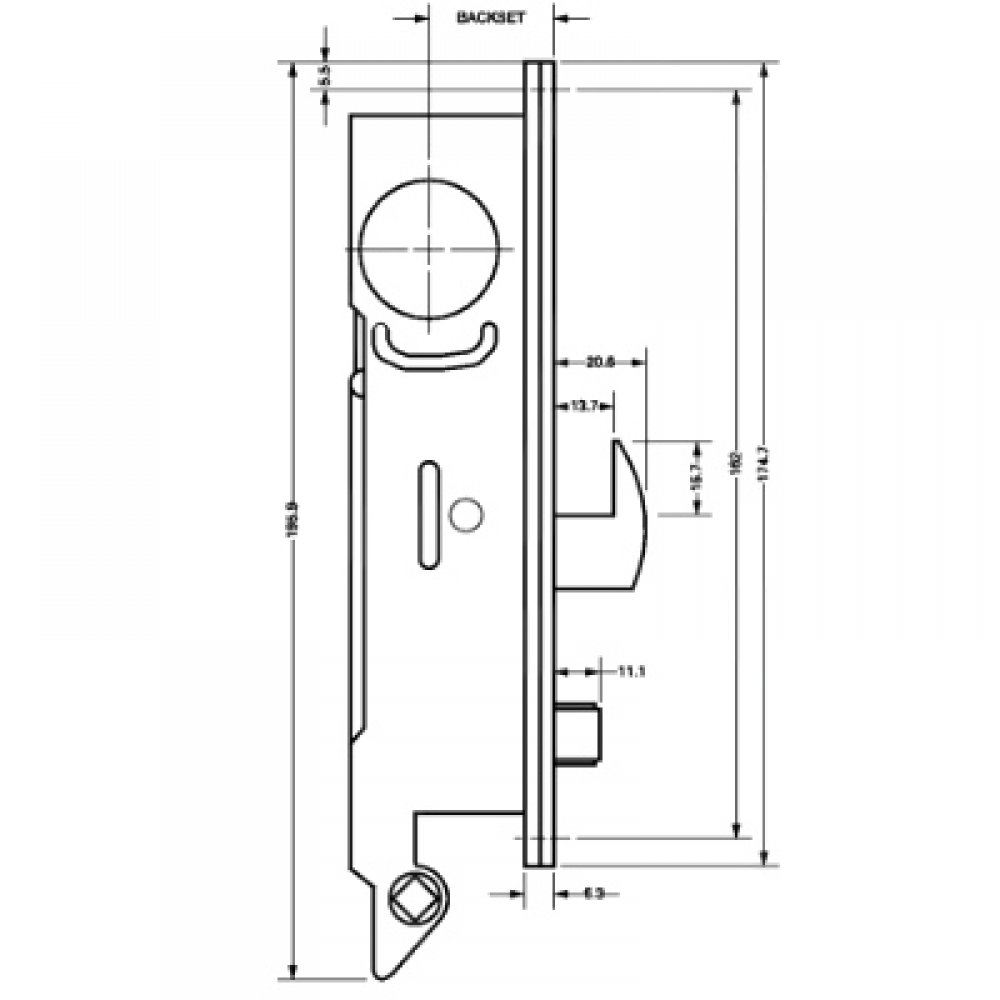 Adams Rite MS1890 Hookbolt Latch/Deadbolt