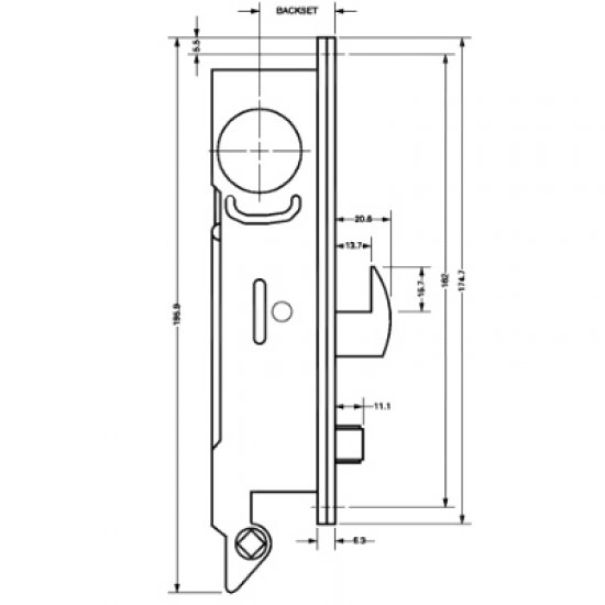 Adams Rite MS1890 Hookbolt Latch/Deadbolt