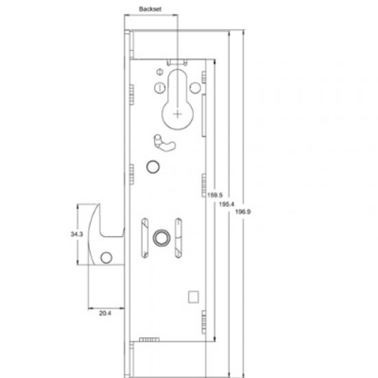 Alpro Euro Hook Bolt Lock Case