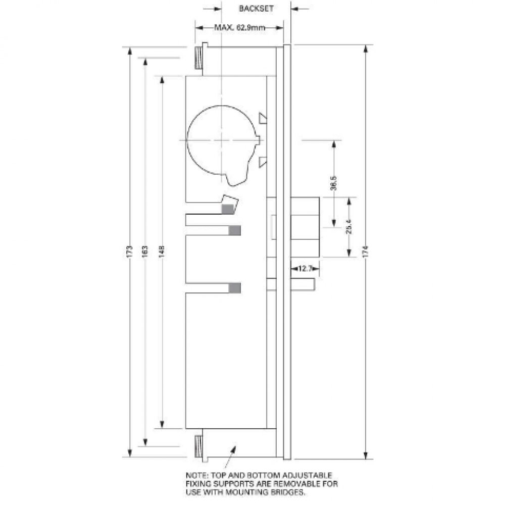Adams Rite 4710 Mortice Deadlatch Case