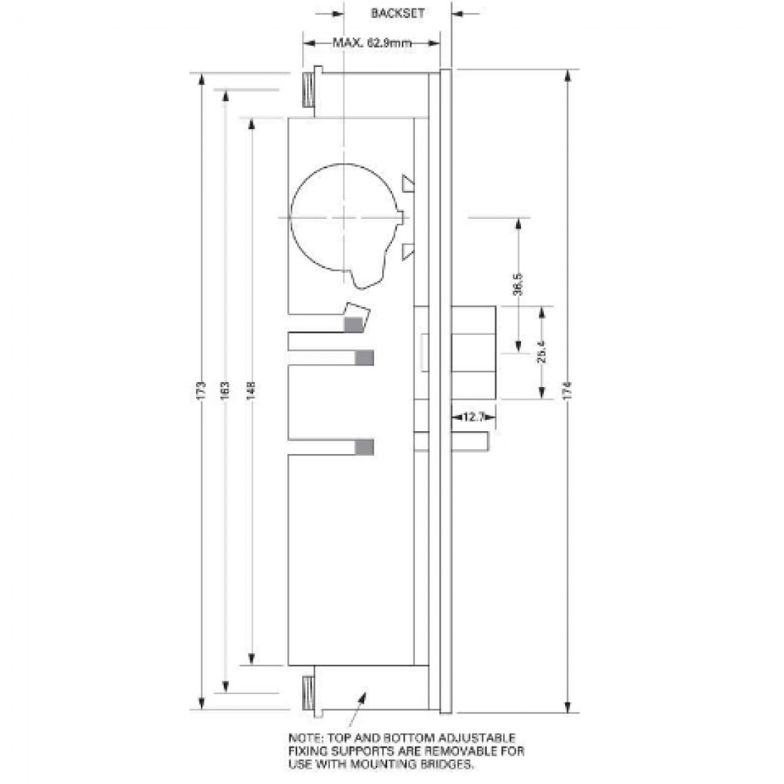 Adams Rite 4710 Mortice Deadlatch Case