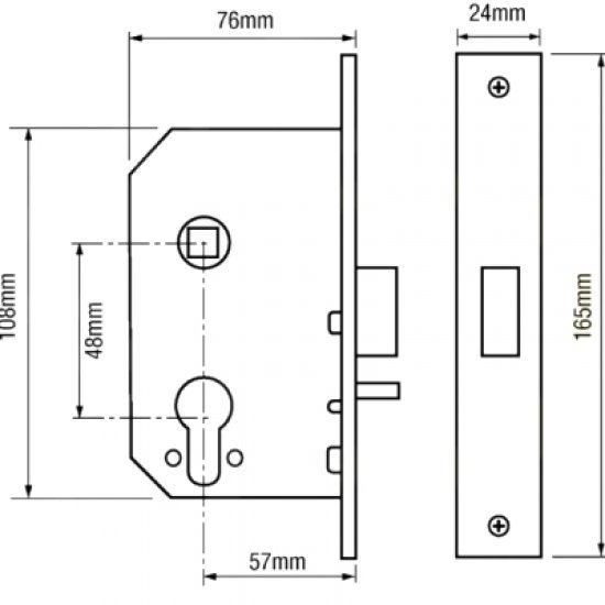 Briton 5250 dual profile Cylinder Nightlatch