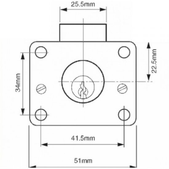 Union 4010 Cylinder Drawer Lock