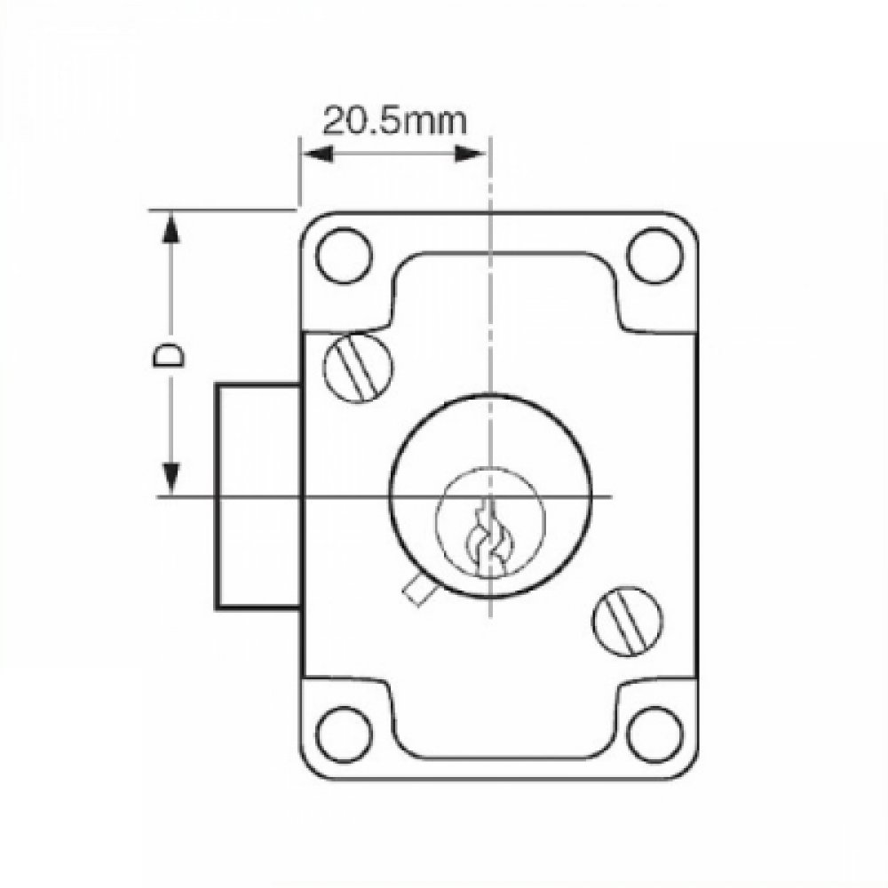 Union 4137 Cylinder Cut Cupboard Drawer Lock
