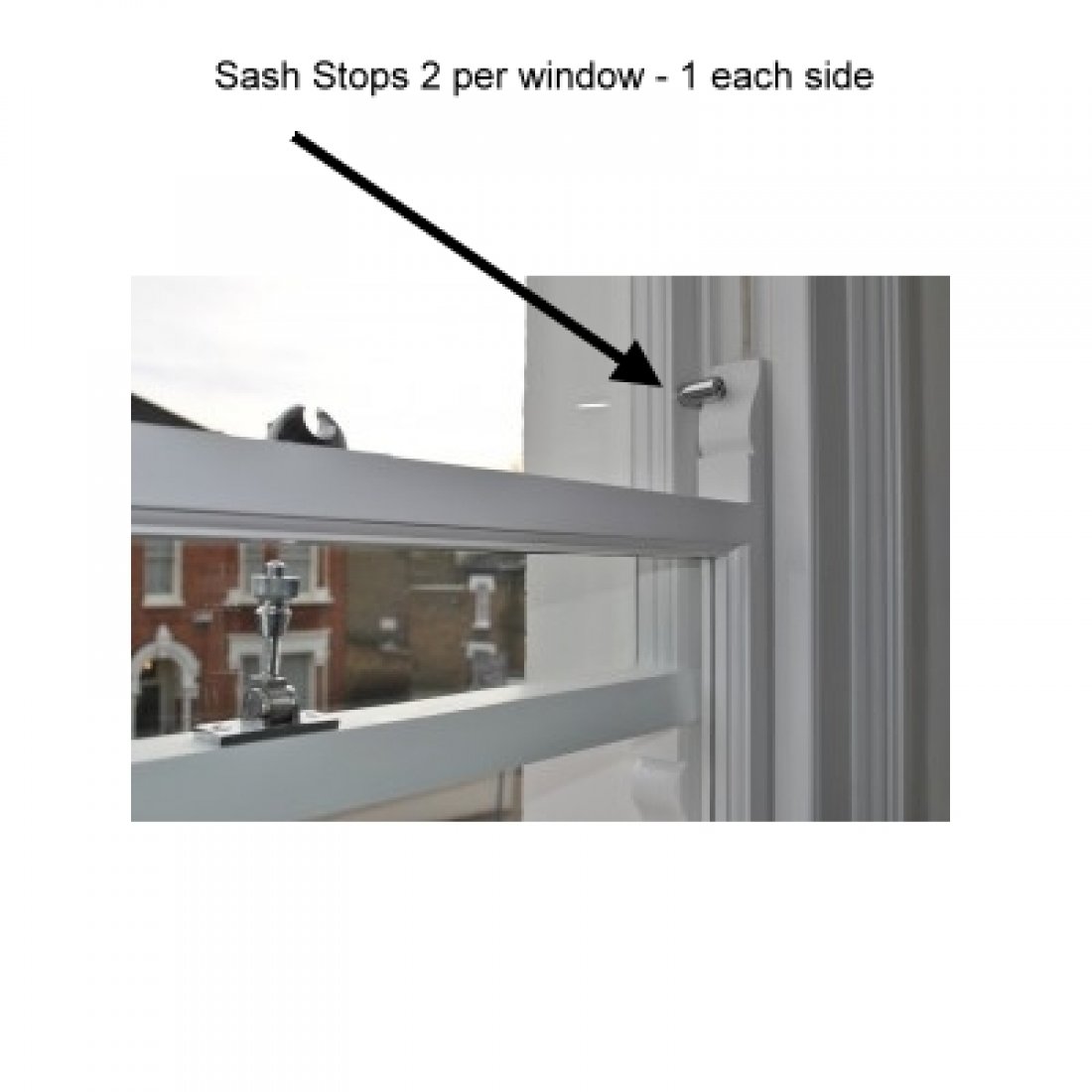 Asec Wooden Window Sash Stop Lock