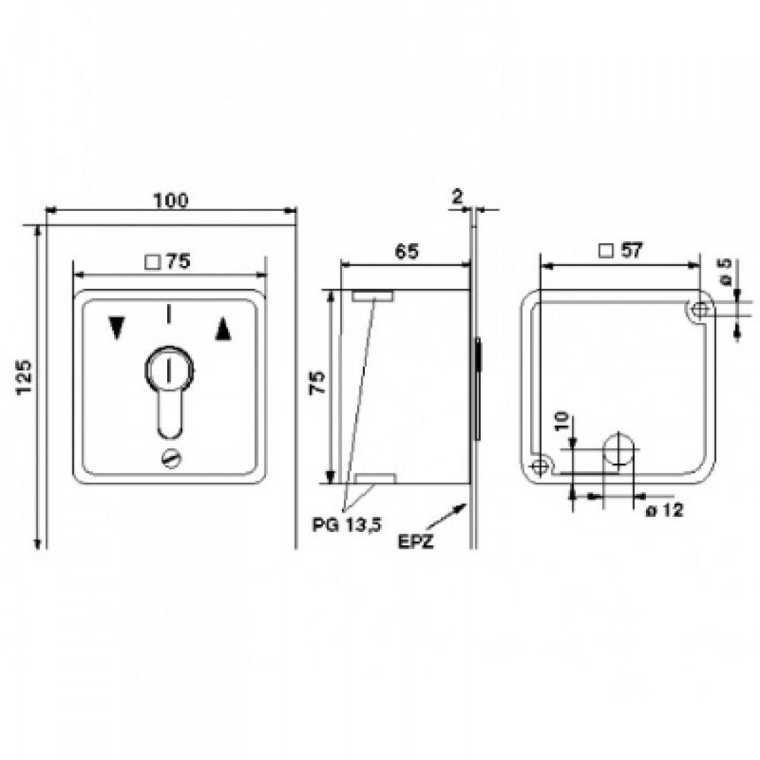 Roller Shutter key switch with Cylinder