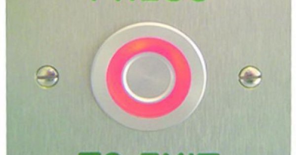 Touch Sensitive Illuminated Red Green Halo Exit Button