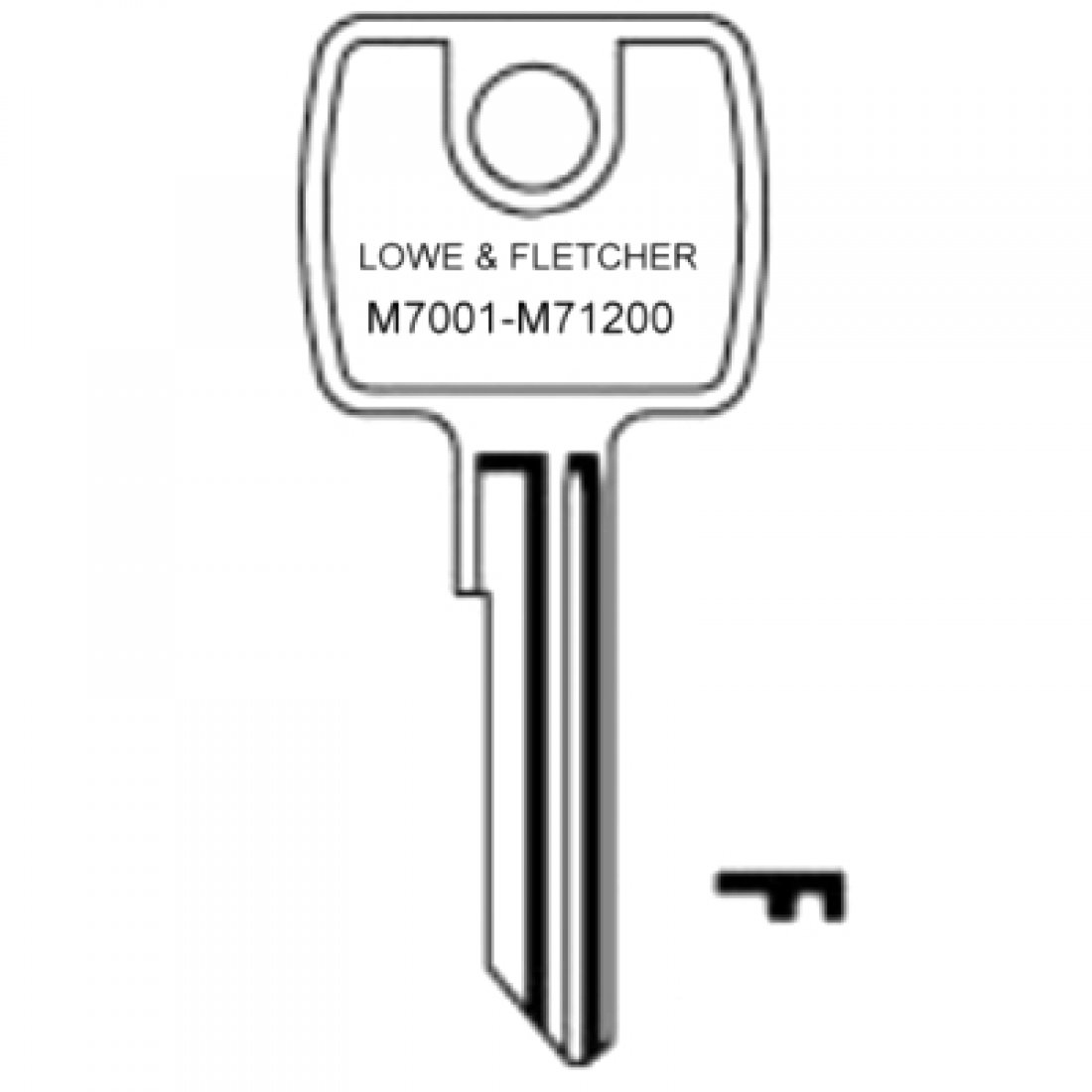 Lowe and Fletcher M70001 to M71200 Cabinet Keys