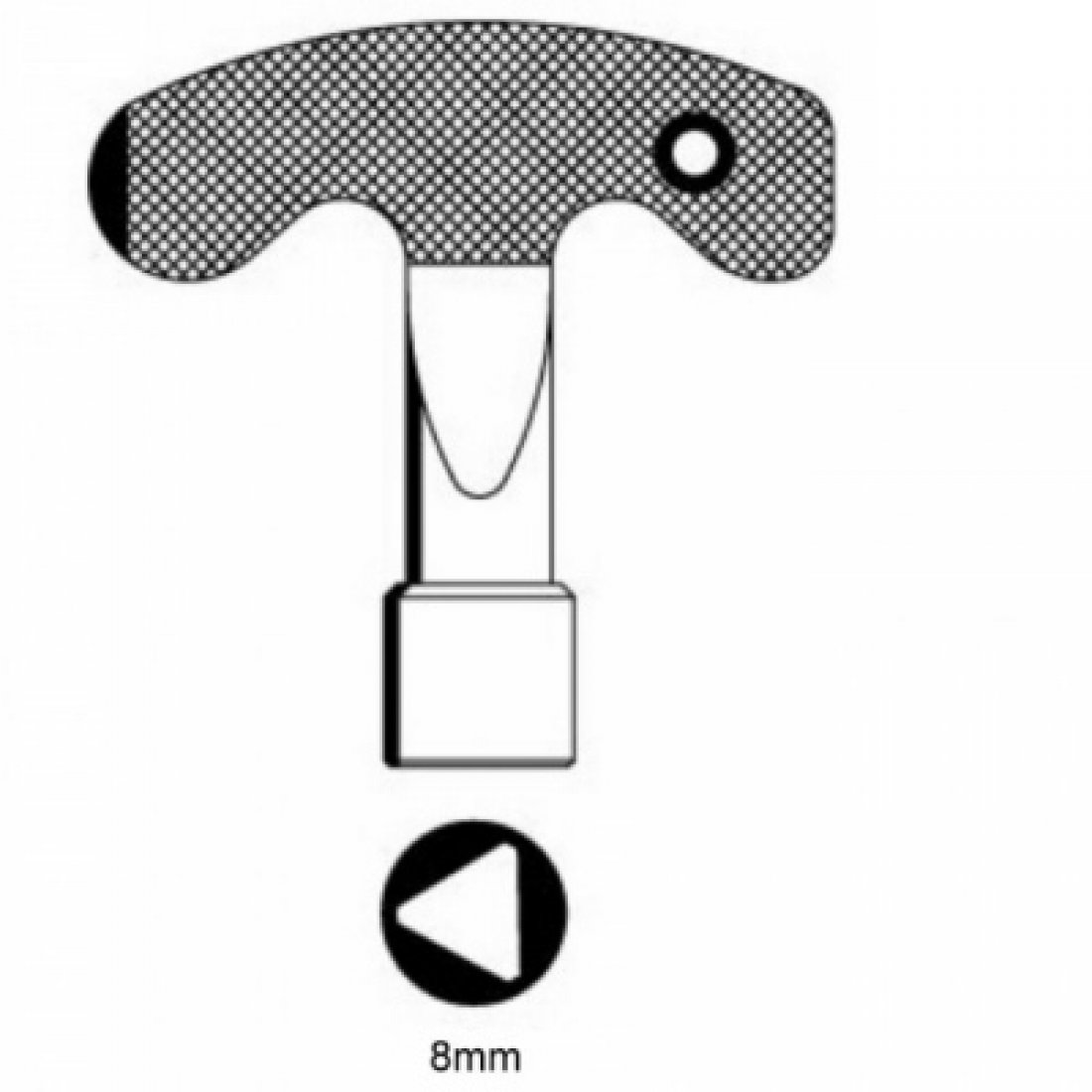 Utility Meter Box Key 8mm Triangle