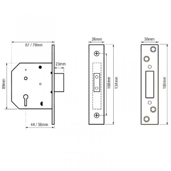 Era Fortress BS3621:2007 Five Lever Mortice Deadlock