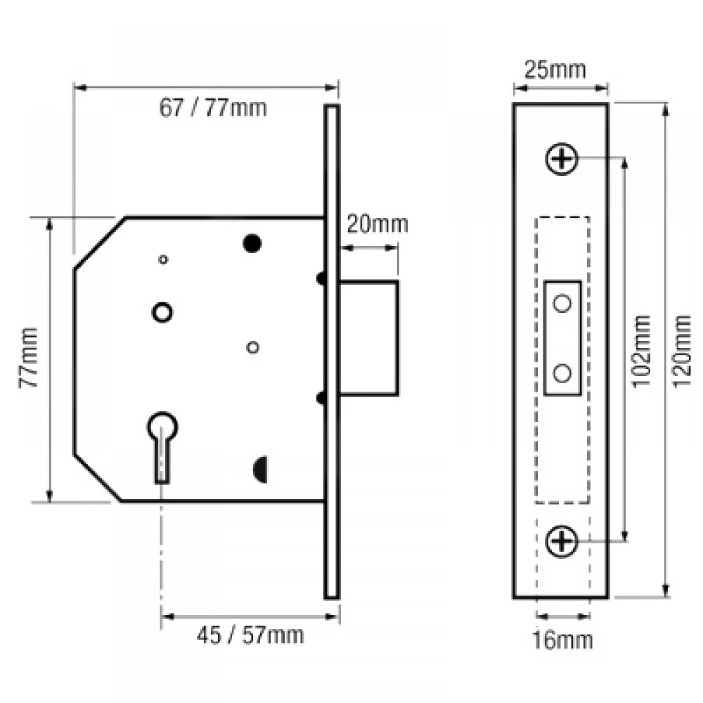 Securefast SKD BS 5 Lever Deadlock