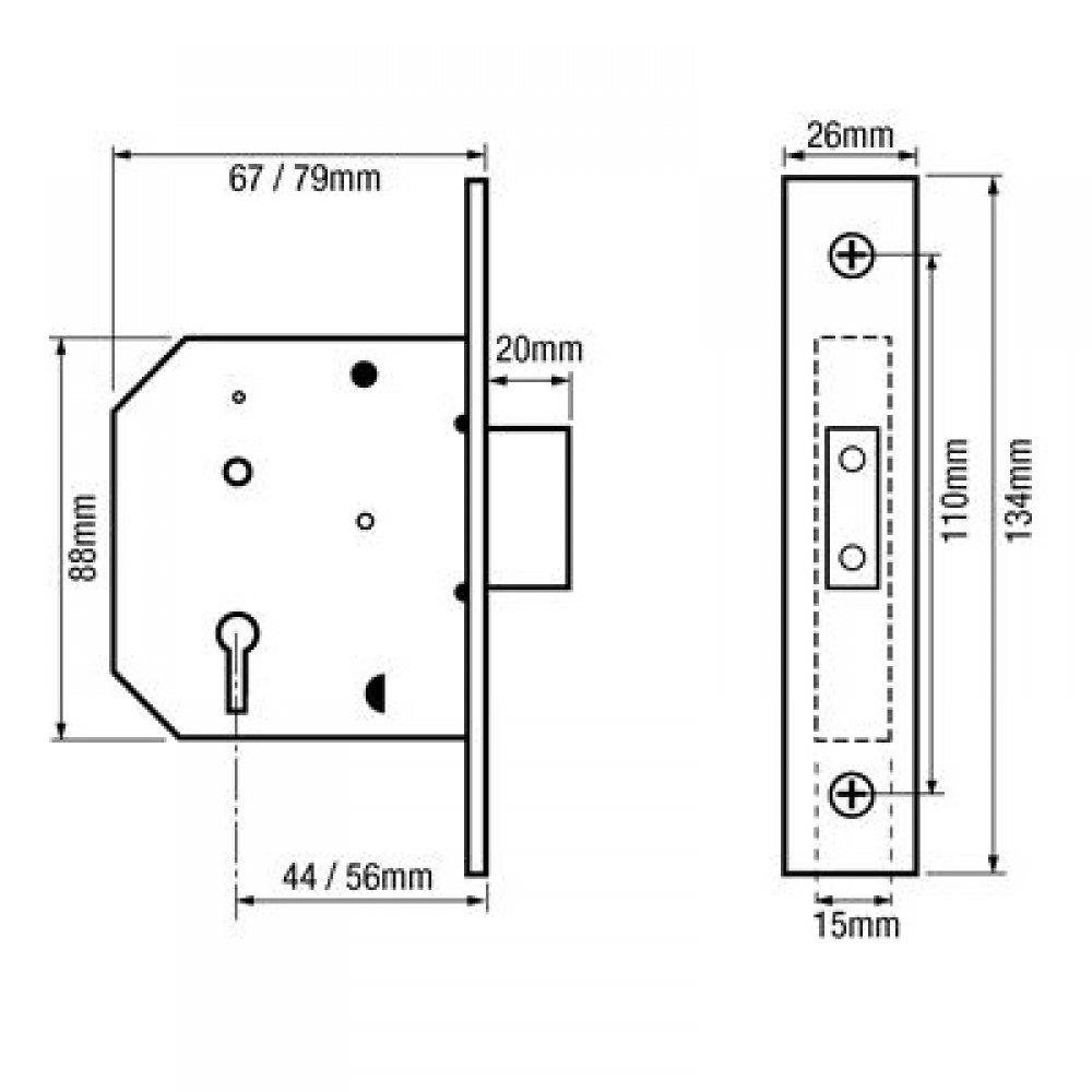 Union J2100S Strongbolt 5 Lever Deadlock