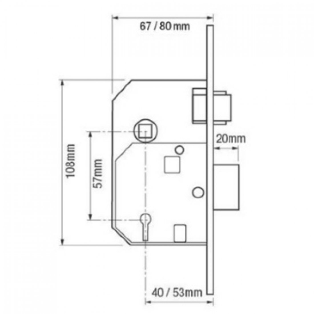 Chubb 3K74E BS2007 Five Lever Sashlock
