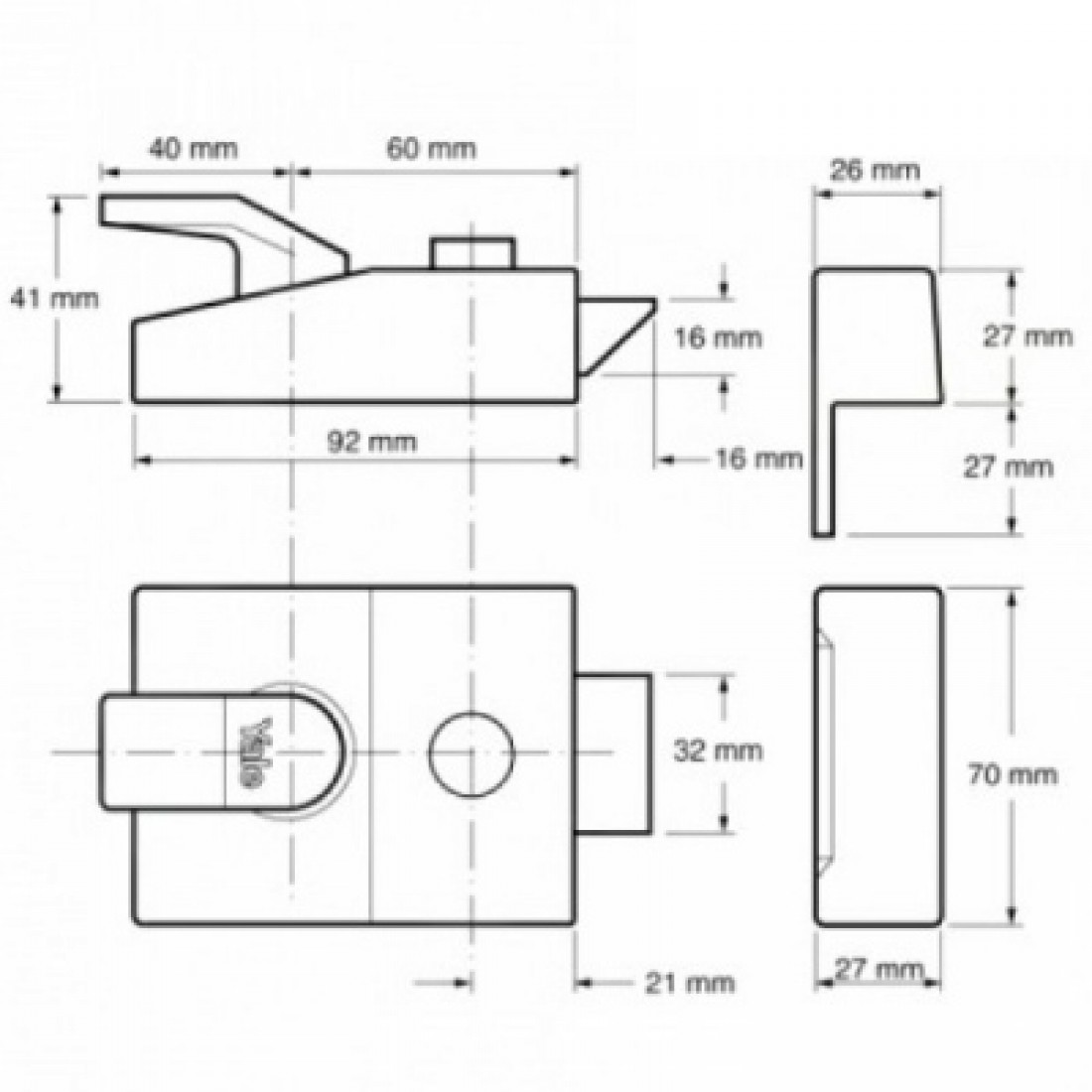 Yale 91 Non Deadlocking Nightlatch