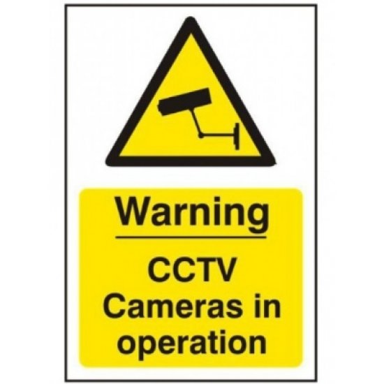 Warning CCTV Cameras In Operation Sign