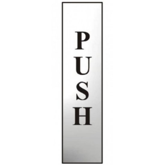 Push Metal Strip Sign
