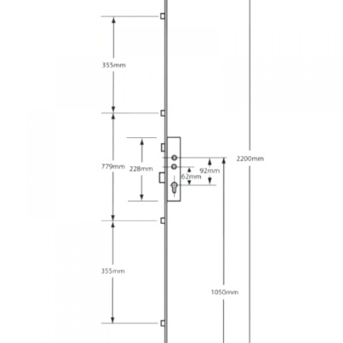 Mila Master Lever Operated Latch & Deadbolt Twin Spindle - 4 Roller